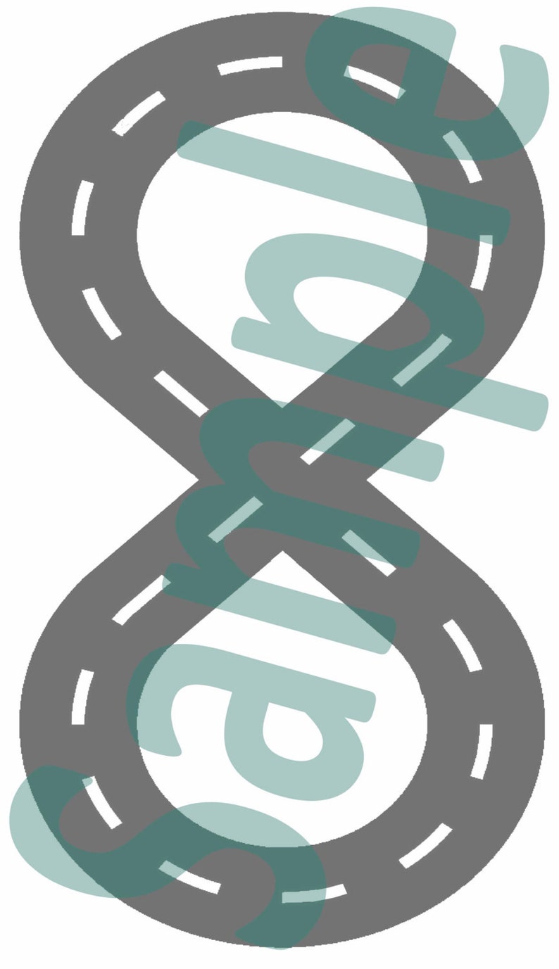 Race Car Theme Figure 8 Race Track. Birthday Party, Printable Download ...