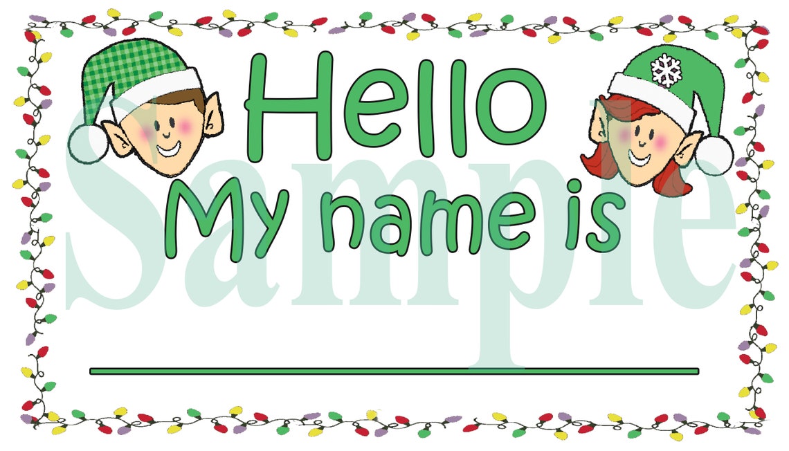 What's Your Elf Name, Name Tags. Printable Download, Christmas Party - Etsy