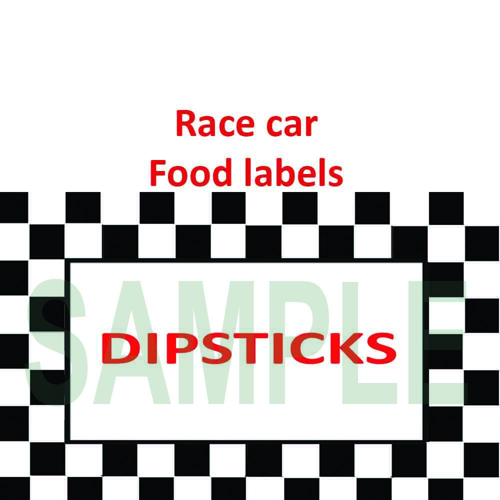 Race Car Theme, Food Labels. Birthday Party, Printable Download ...