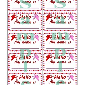 What's Your Valentine's Day Name, 8" X 10". With Name Tags. Printable ...