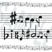 Sheet Music Birthday Card,digital Download,musical Notes, Happy ...