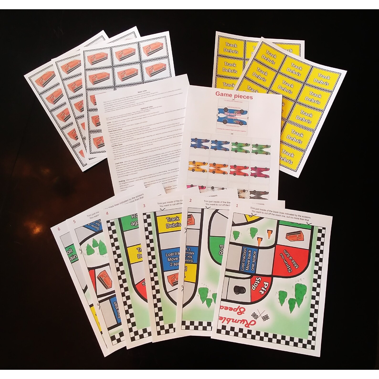 Race Car Printable Board Game Checkered Flag Party Supplies - Etsy