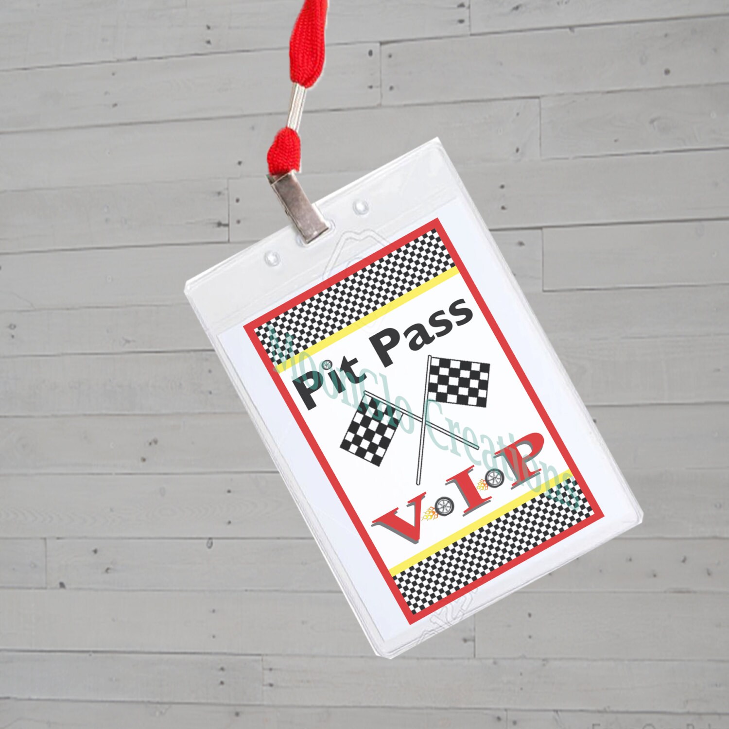 Race Car Theme V.I.P. Pit Pass . Birthday Party, Printable Download ...