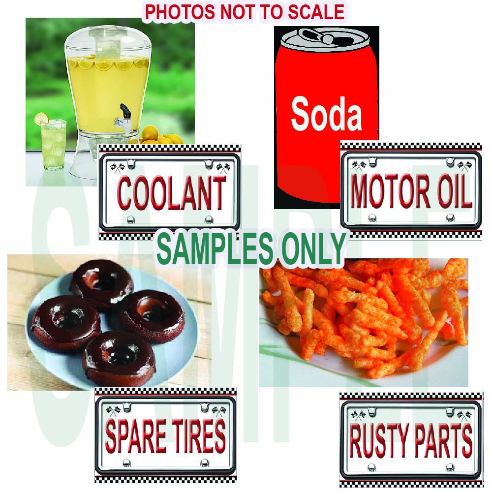 Race Car Theme Licence Plate Food Labels. Birthday Party - Etsy