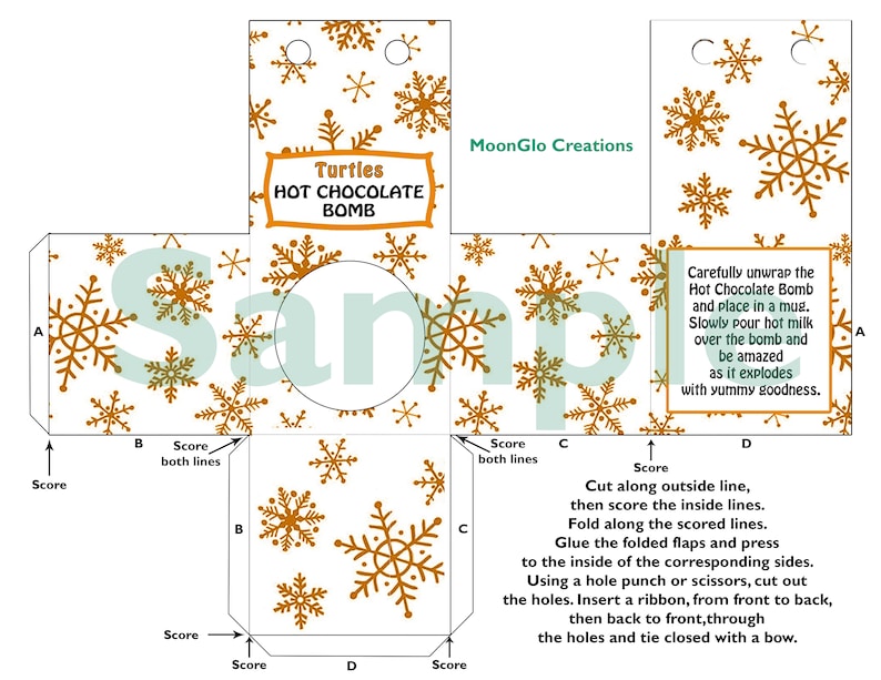 Hot Chocolate Bomb Boxes, Printable Download, Christmas, DIY - Etsy
