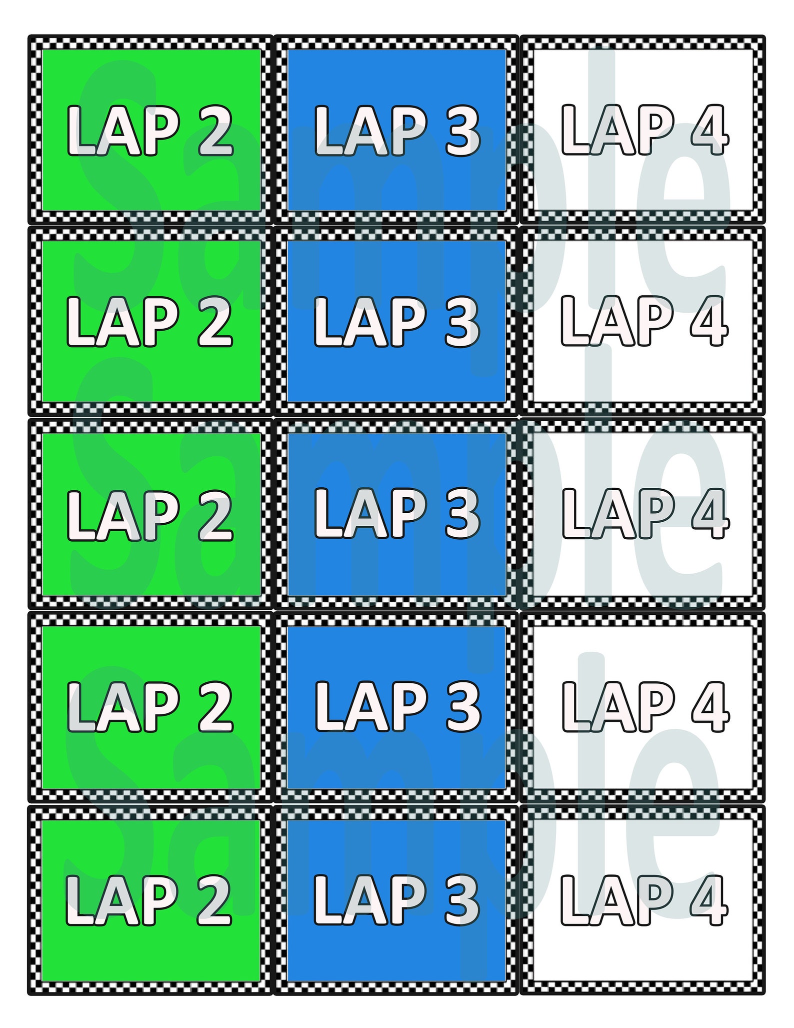 Race Car Printable Board Game Checkered Flag Party Supplies - Etsy