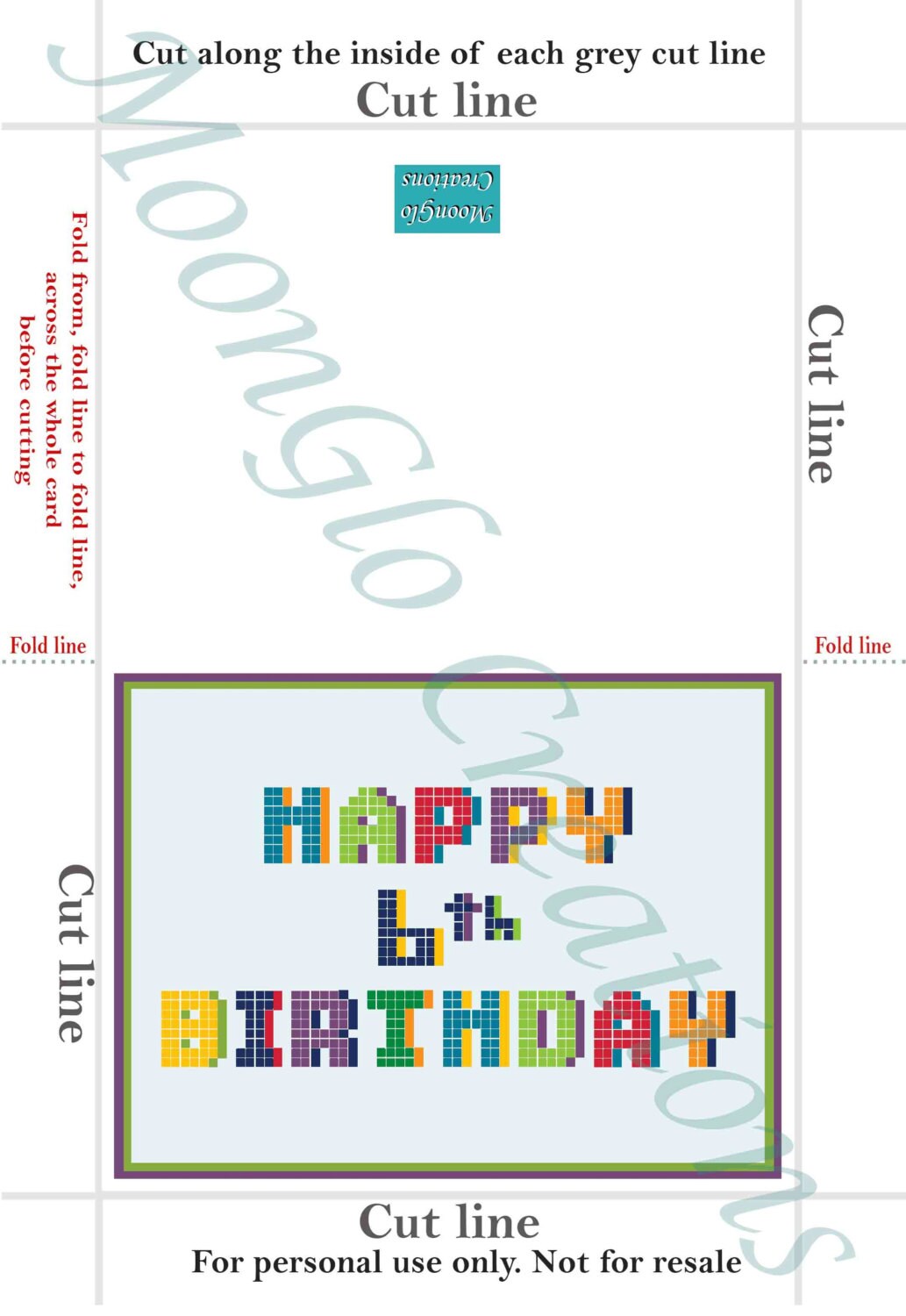 Pixelbirthday Cardhappy 6th Birthdaydigital Download - Etsy Canada