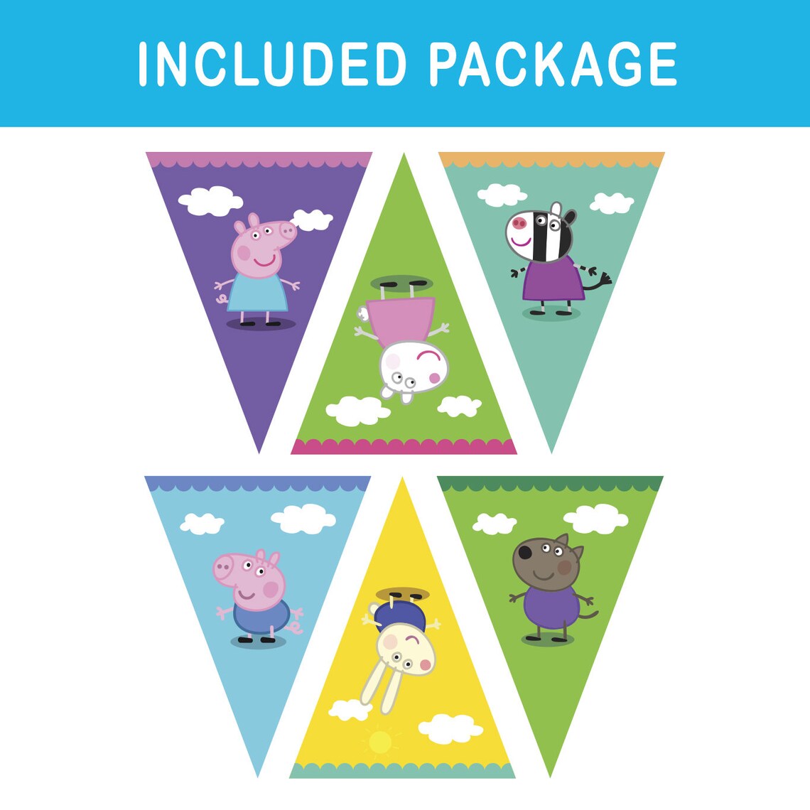 Printable ABC Alphabet Birthday Party Peppa Pig and George Pig With ...