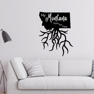 Montana Roots Svg| Montana Gifts| Montana Outline| Montana Silhouette ...
