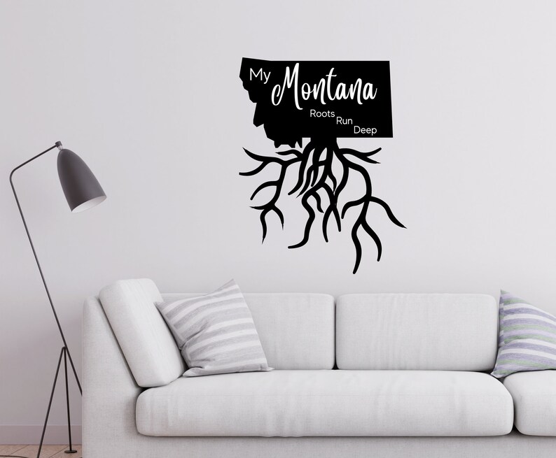 Montana Roots Svg| Montana Gifts| Montana Outline| Montana Silhouette ...