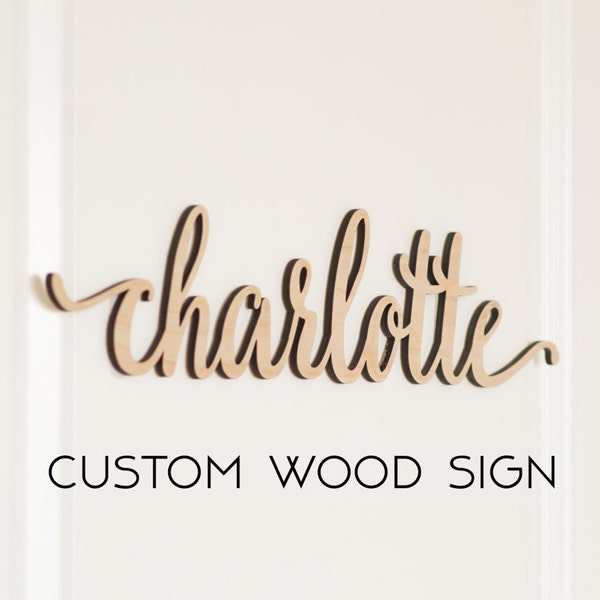 Wooden Wall Script Nursery - Etsy