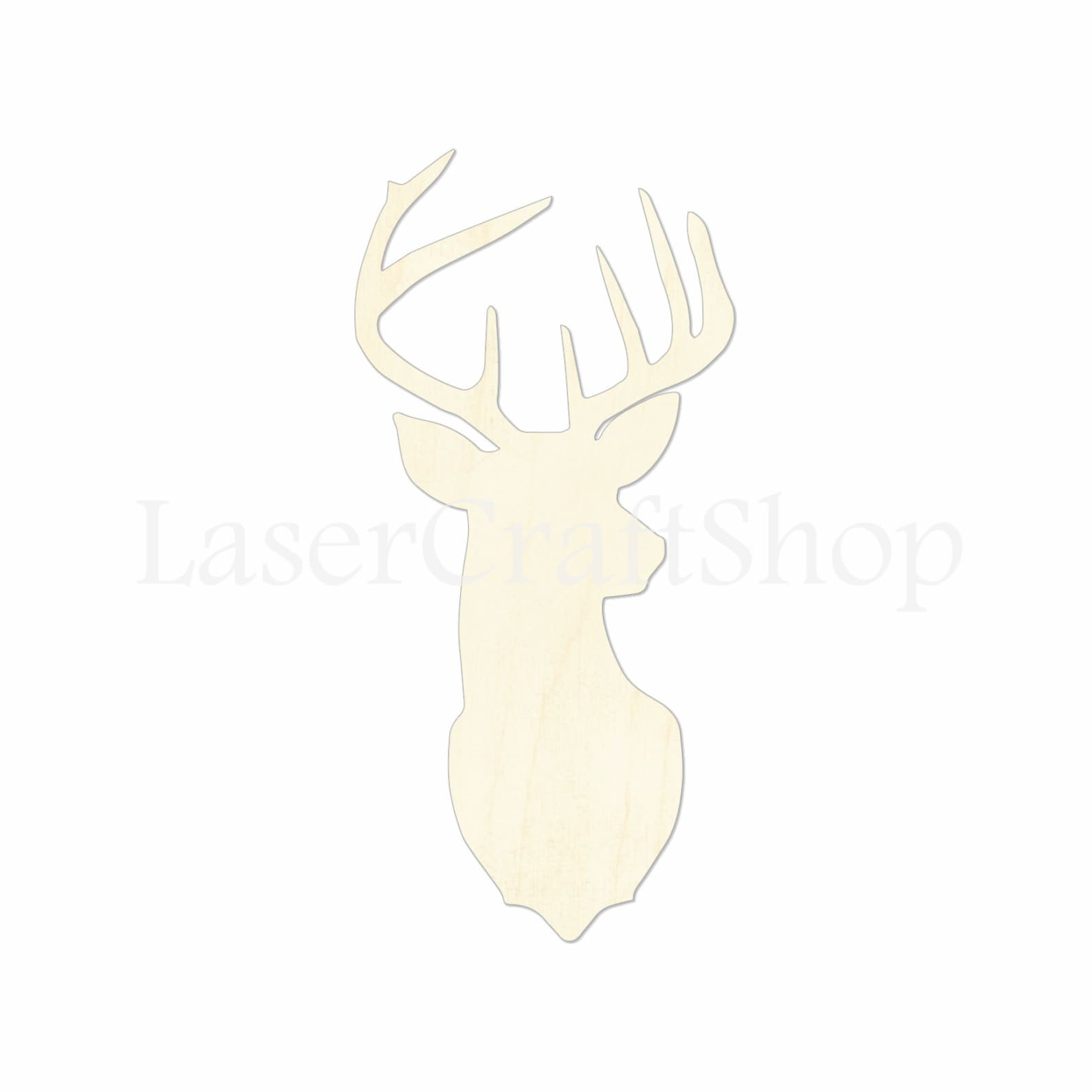 2" - 34" Deer Elk Head Wooden Cutout Shape, Silhouette, Gift Tags ...