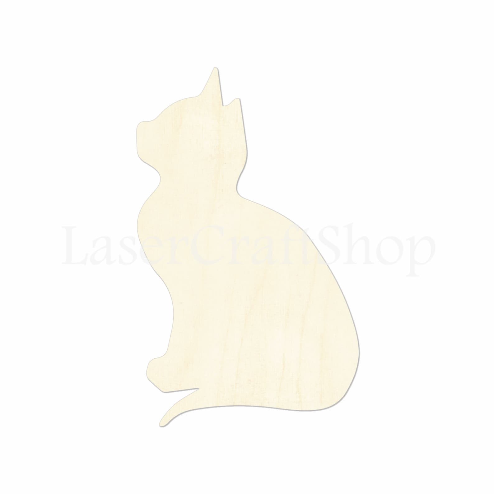 2" - 34" Kitten Cat Wooden Cutout Shape, Silhouette, Gift Tags ...