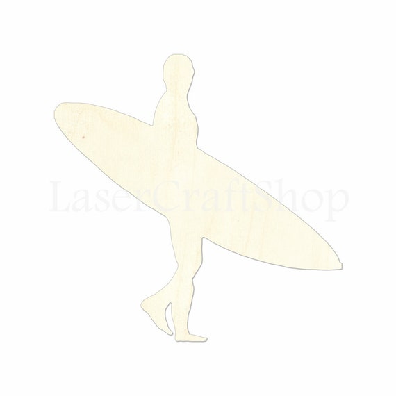 2 34 Surfer Wooden Cutout Shape Silhouette | Etsy