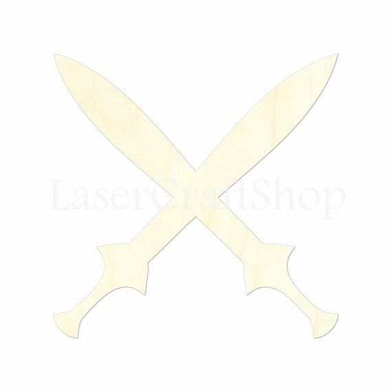 2 34 Crossed Swords Wooden Cutout Shape - Etsy