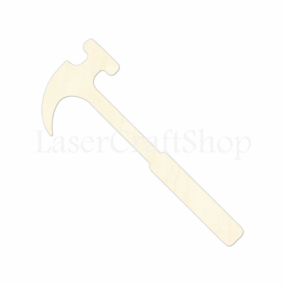 2" - 34" Hammer Wooden Cutout Shape, Silhouette, Gift Tags Ornaments ...