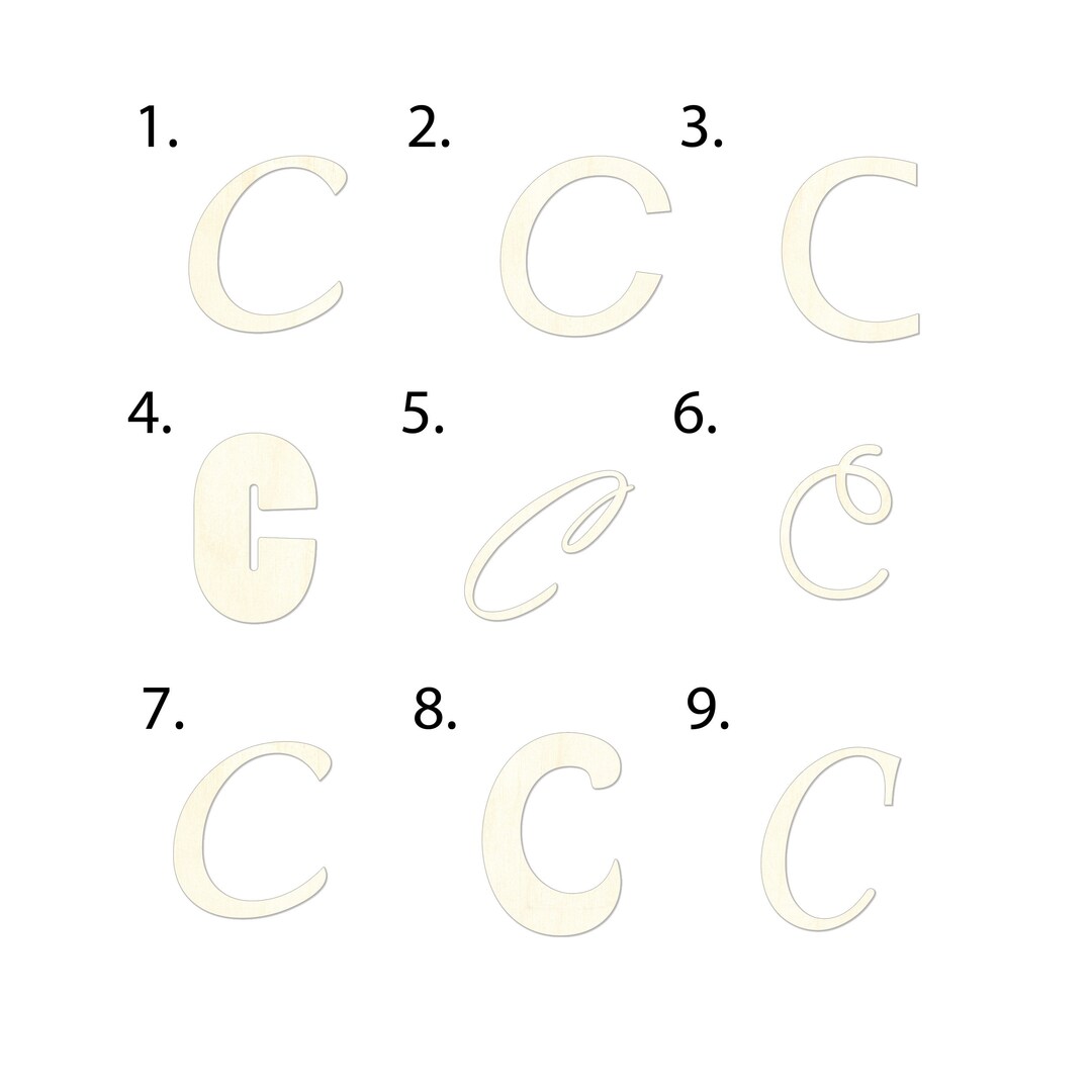 2" - 34" Wooden Letter C Room, Nursery, Wedding Decoration, Gift Tags ...