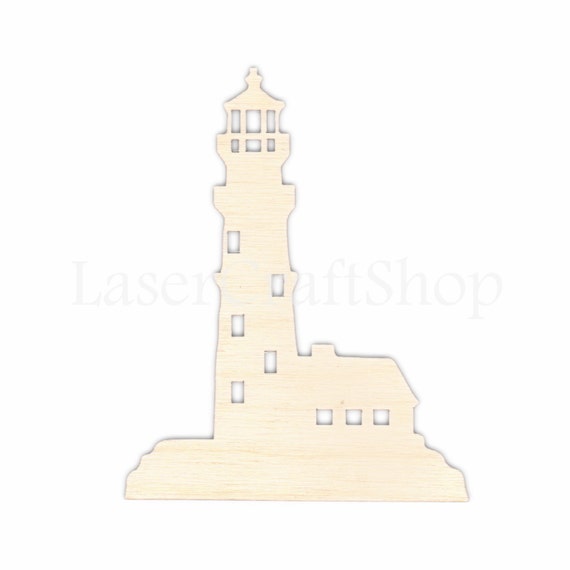 2 34 Lighthouse Wooden Cutout Shape Silhouette | Etsy