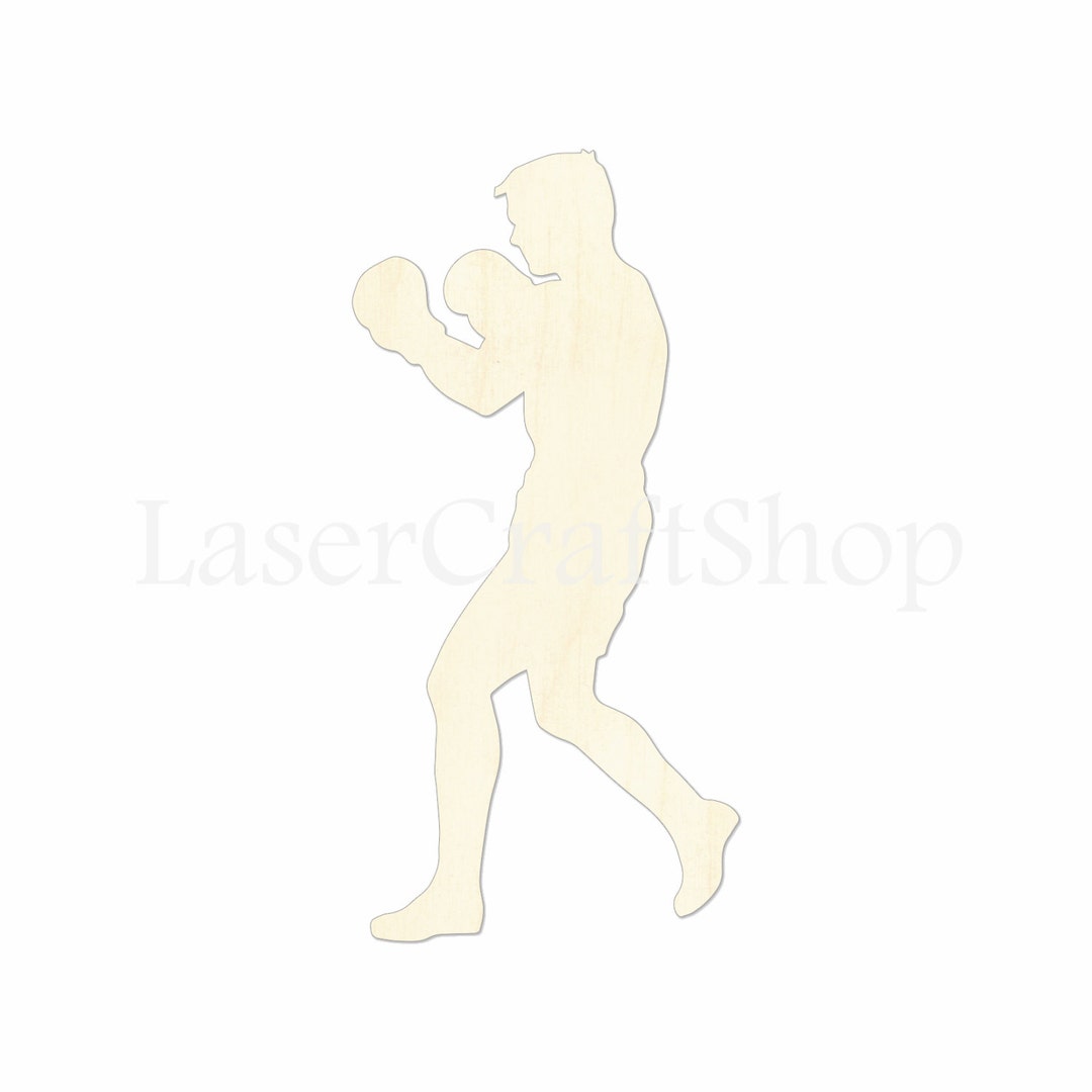 2" - 34" Boxer Wooden Cutout Shape, Silhouette, Gift Tags Ornaments ...