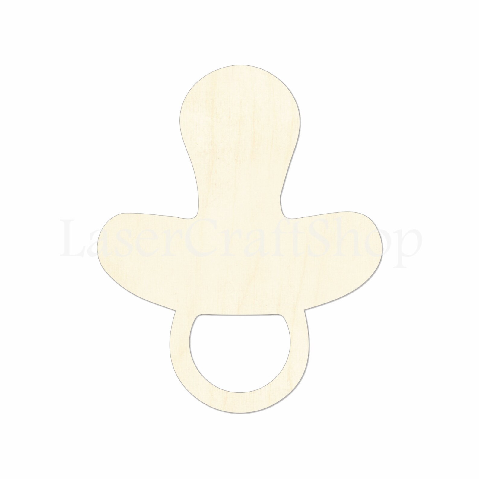 2" - 34" Baby Pacifier Wooden Cutout Shape, Silhouette, Gift Tags ...