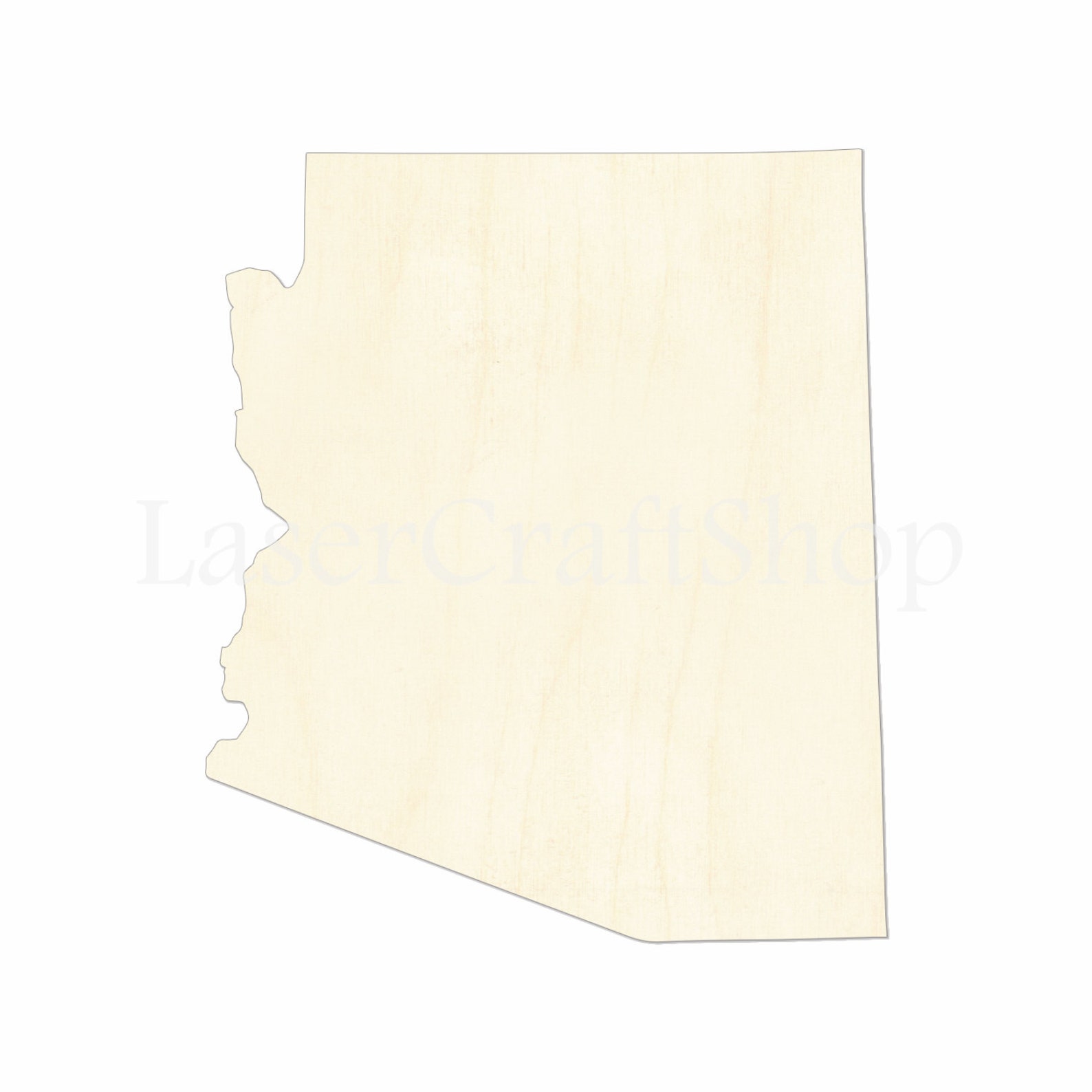 2" - 34" Arizona, AZ, State Wooden Cutout Shape, Silhouette, Gift Tags ...