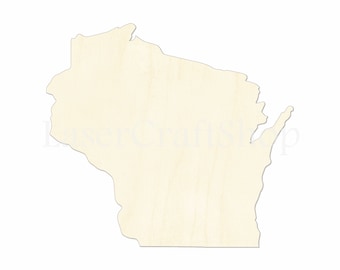 Wooden Wisconsin Cutout - Etsy