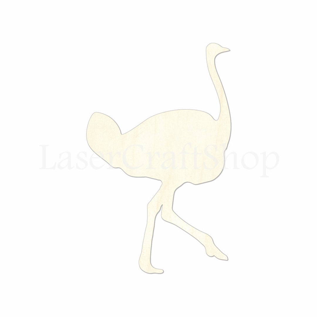 2" - 34" Safari Ostrich Wooden Cutout Shape, Silhouette, Gift Tags ...
