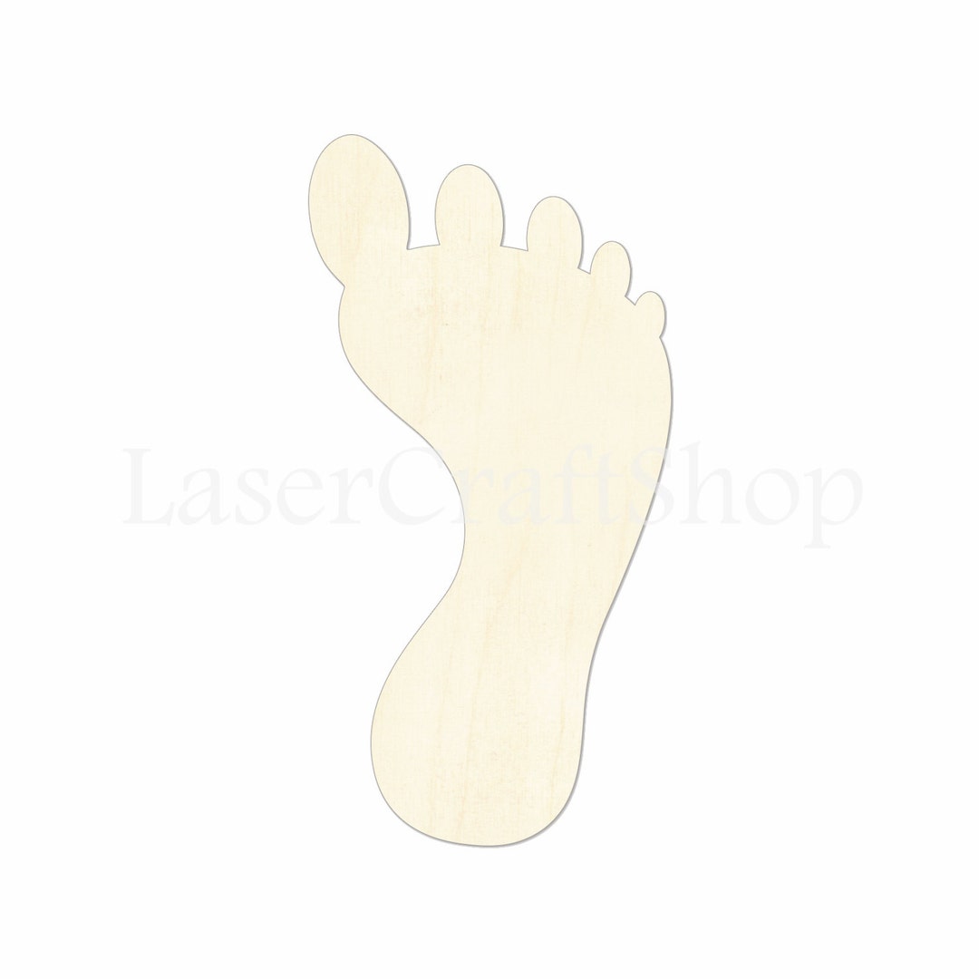 2" - 34" Feet, Footprint Wooden Cutout Shape, Silhouette, Gift Tags ...