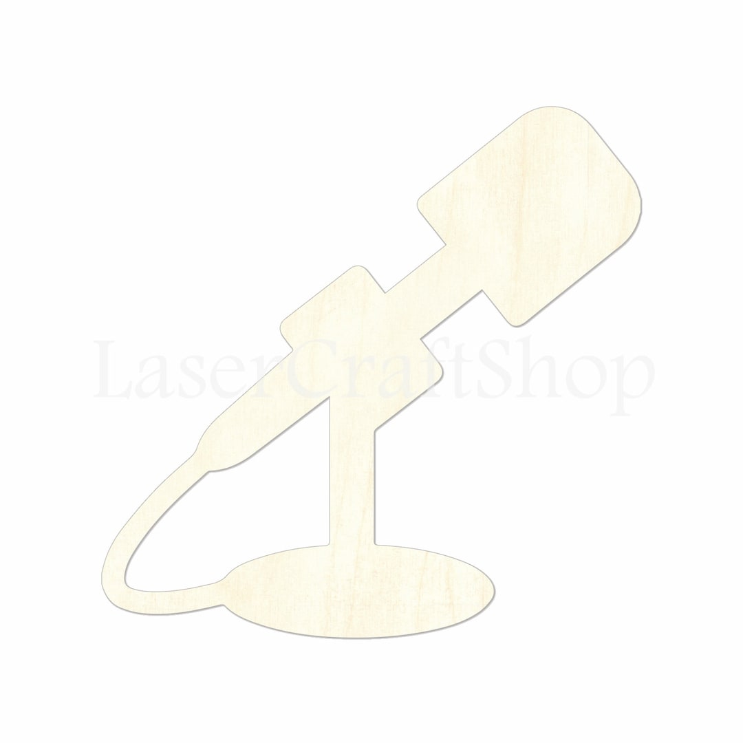 2" - 34" Microphone Wooden Cutout Shape, Silhouette, Gift Tags ...