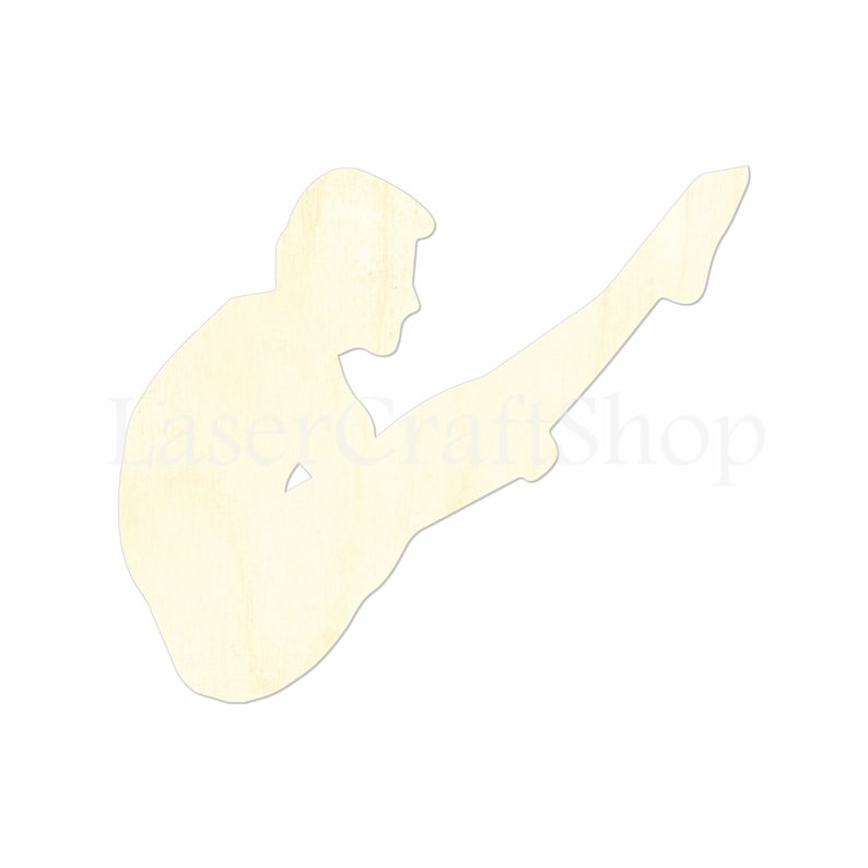 2" - 34" Athlete, Gymnast Jumping Wooden Cutout Shape, Silhouette, Gift ...