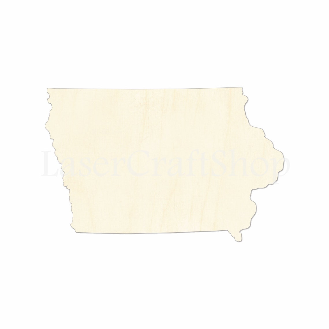 2" - 34" Iowa, IA State Wooden Cutout Shape, Silhouette, Gift Tags ...