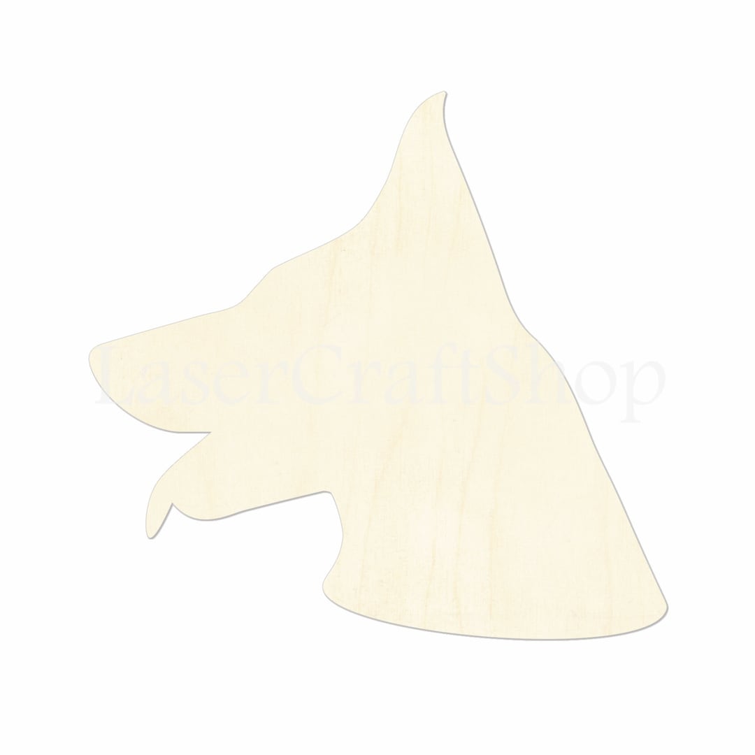 2"- 34" Duitse herder hond hoofd houten uitgesneden vorm, silhouet ...