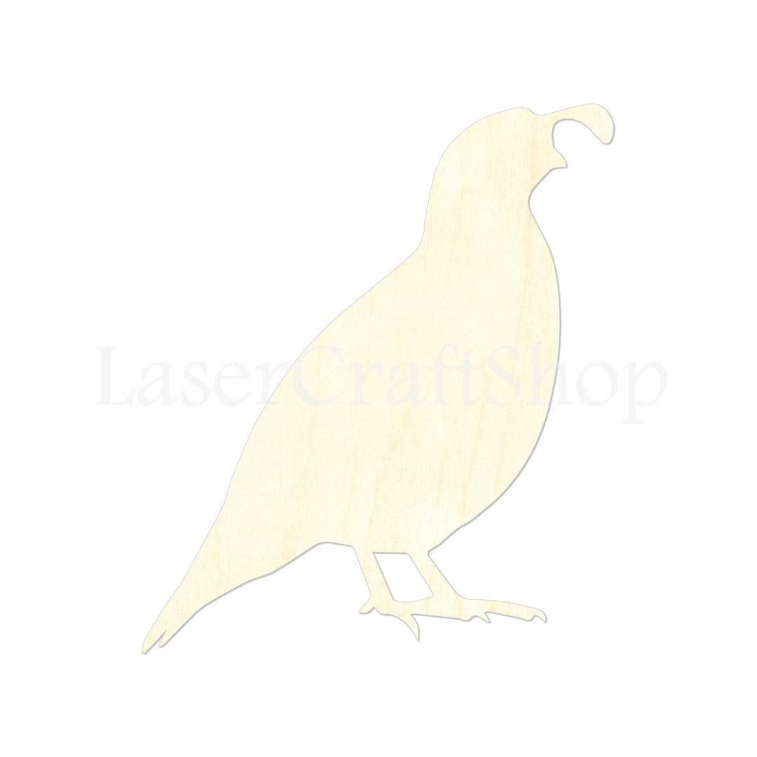 2" - 34" Quail Bird Wooden Cutout Shape, Silhouette, Gift Tags ...