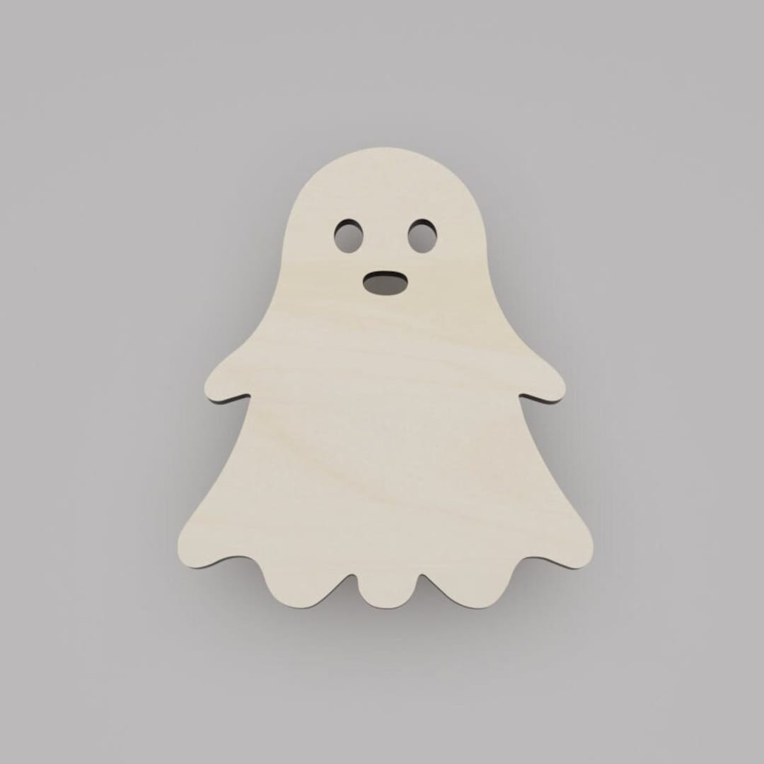 2" - 34" Ghost Wooden Cutout Shape, Silhouette, Gift Tags Ornaments ...