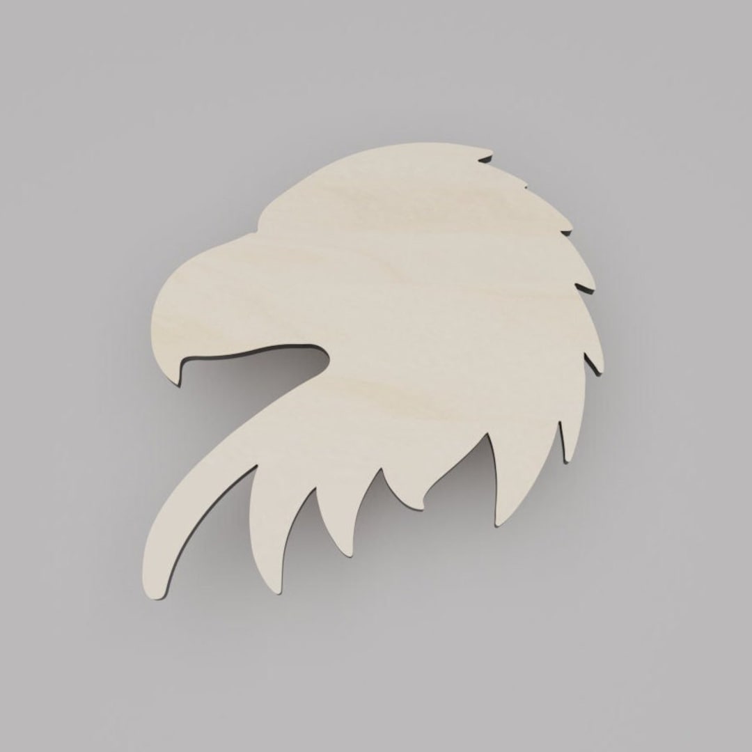 2" - 34" Eagle Head Wooden Cutout Shape, Silhouette, Gift Tags ...