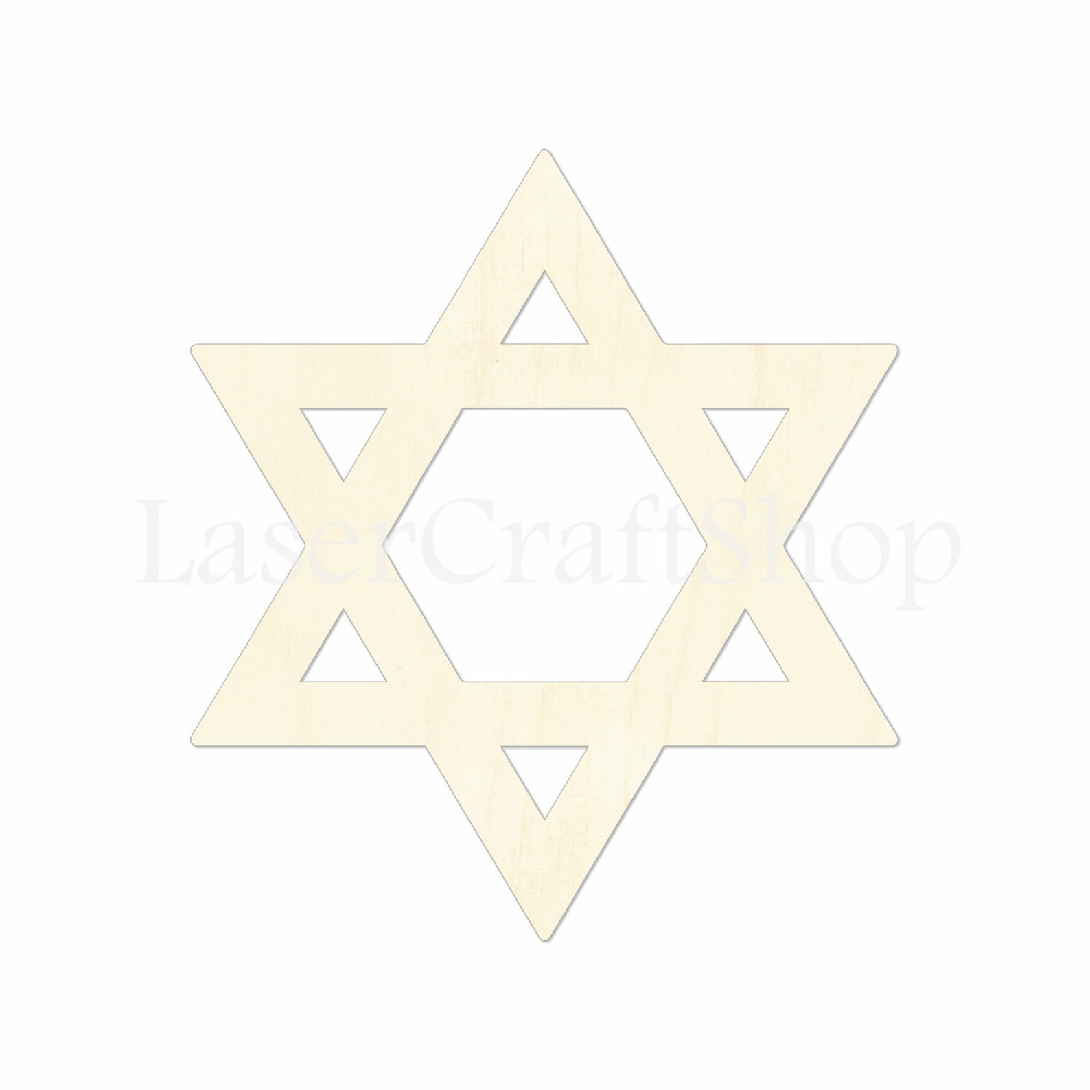 2" - 34" Star of David Wooden Cutout Shape, Silhouette, Gift Tags ...