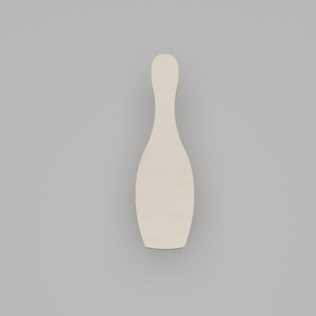 2" - 34" Bowling Pins Wooden Cutout Shape, Silhouette, Gift Tags ...