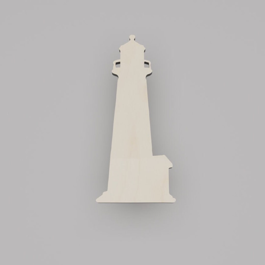 2" - 34" Lighthouse Wooden Cutout Shape, Silhouette, Gift Tags ...