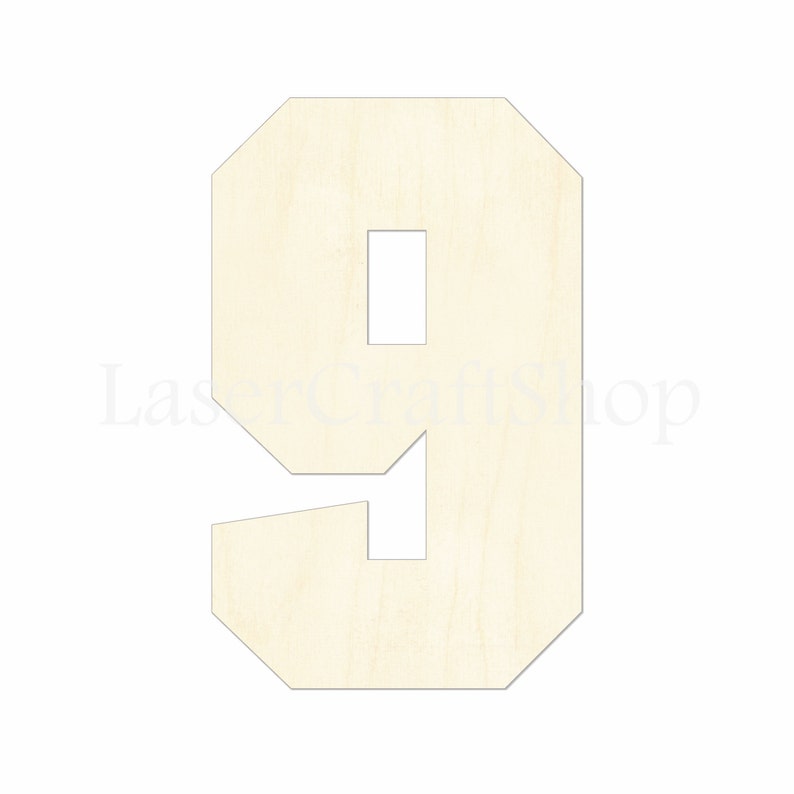 2" - 34" Wooden Number 9, Wood Number, # 9, Cutout Shape, Silhouette ...