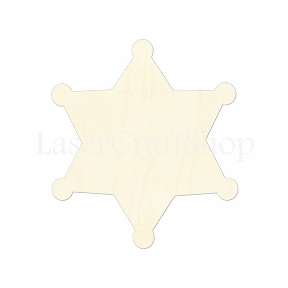 2 34 Sheriff Badge Wooden Cutout Shape | Etsy