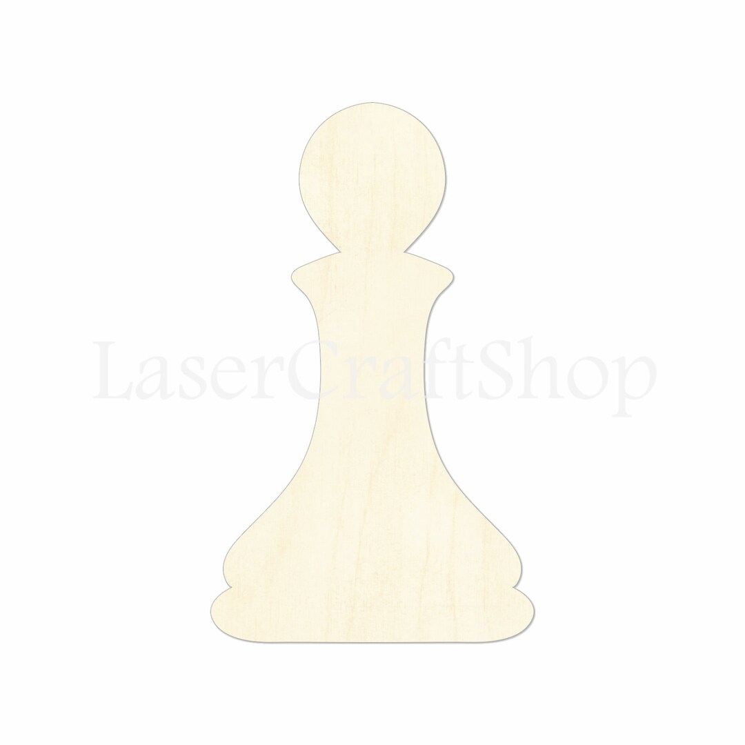 2" - 34" Pawn Wooden Cutout Shape, Silhouette, Gift Tags Ornaments ...