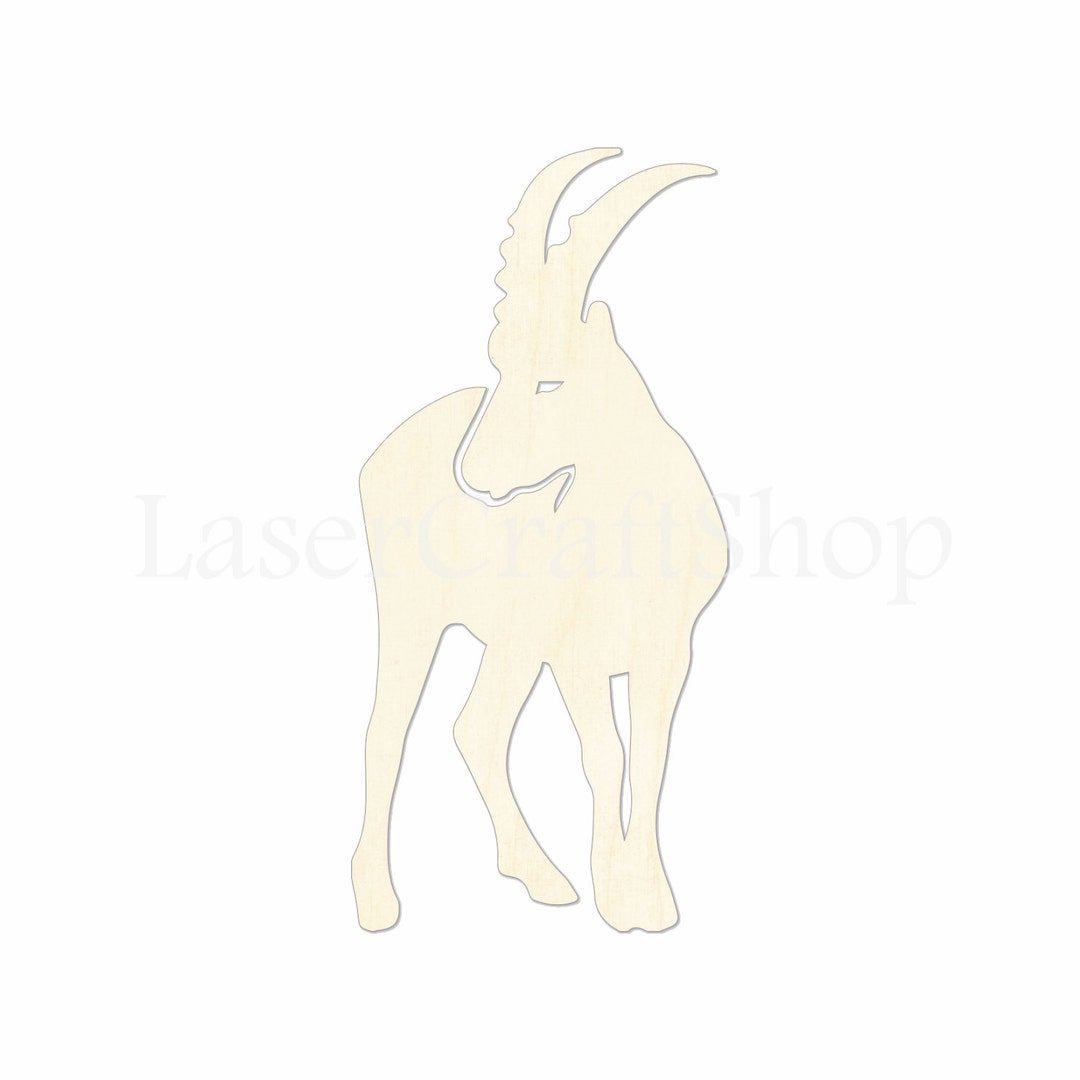 2" - 34" Farm Goat Wooden Cutout Shape, Silhouette, Gift Tags Ornaments ...