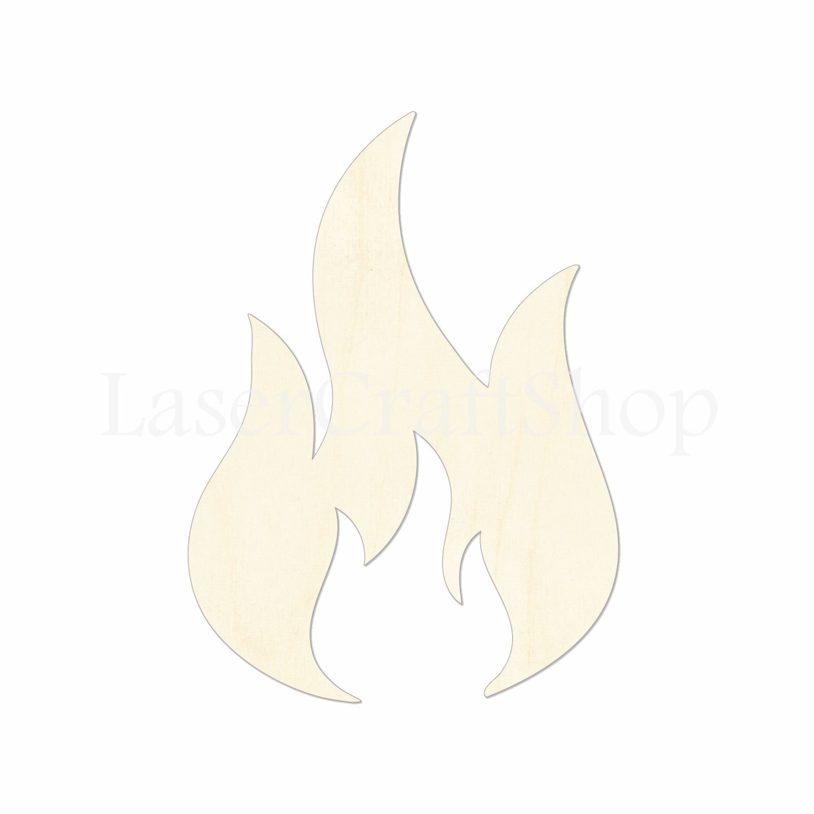 2" - 34" Flame, Fire Wooden Cutout Shape, Silhouette, Gift Tags ...