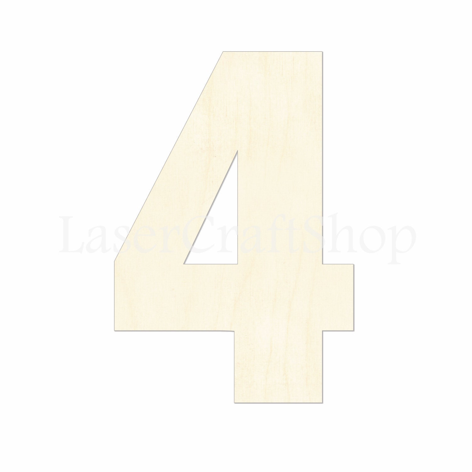 2 34 Wooden Number 4 Wood Number 4 Cutout - Etsy