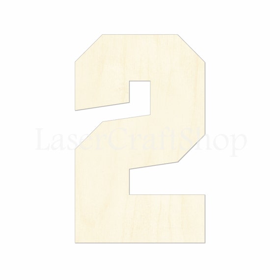 2 34 Wooden Number 2 Wood Number 2 Cutout | Etsy
