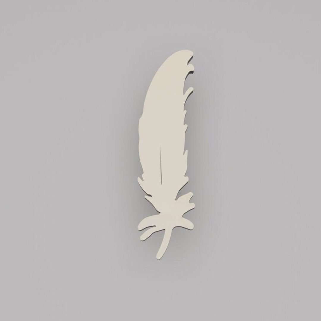 2" - 34" Feather Wooden Cutout Shape, Silhouette, Gift Tags Ornaments ...