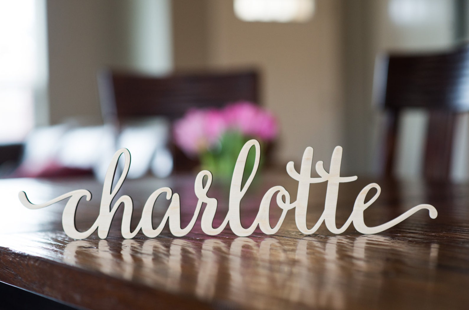 Custom Script Word Personalized Wood Sign Wooden Name - Etsy