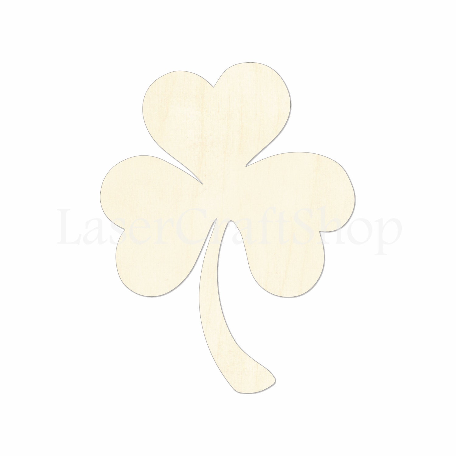 2" - 34" Clover Wooden Cutout Shape, Silhouette, Shamrock, Gift Tags ...