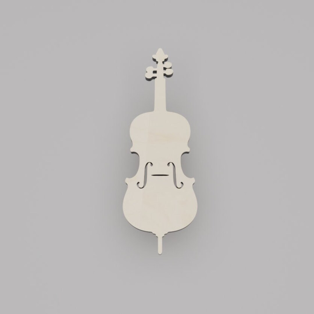 2" - 34" Violin Wooden Cutout Shape, Silhouette, Gift Tags Ornaments ...