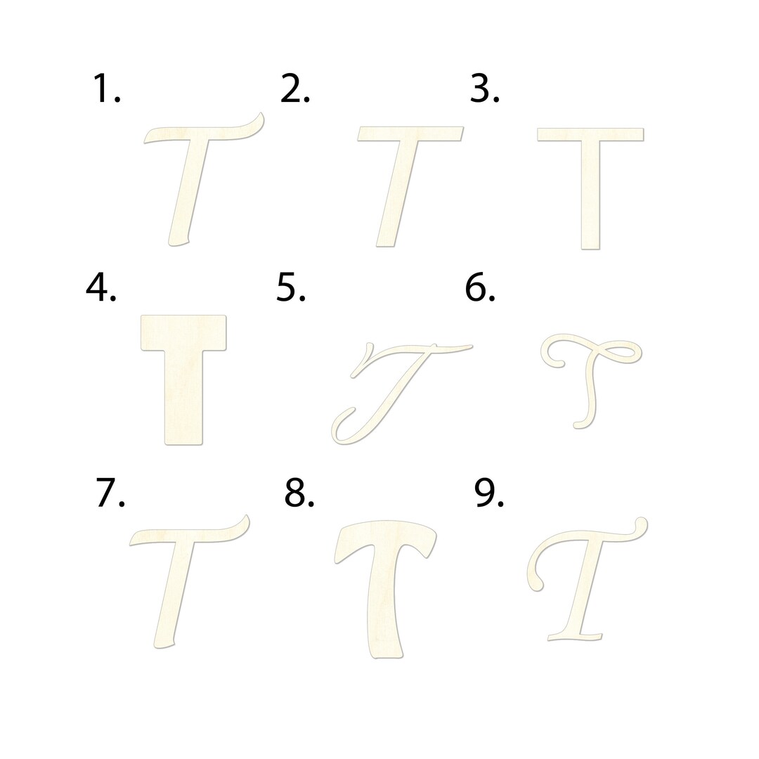 2" - 34" Wooden Letter “T” Room, Nursery, Wedding Decoration, Gift Tags ...